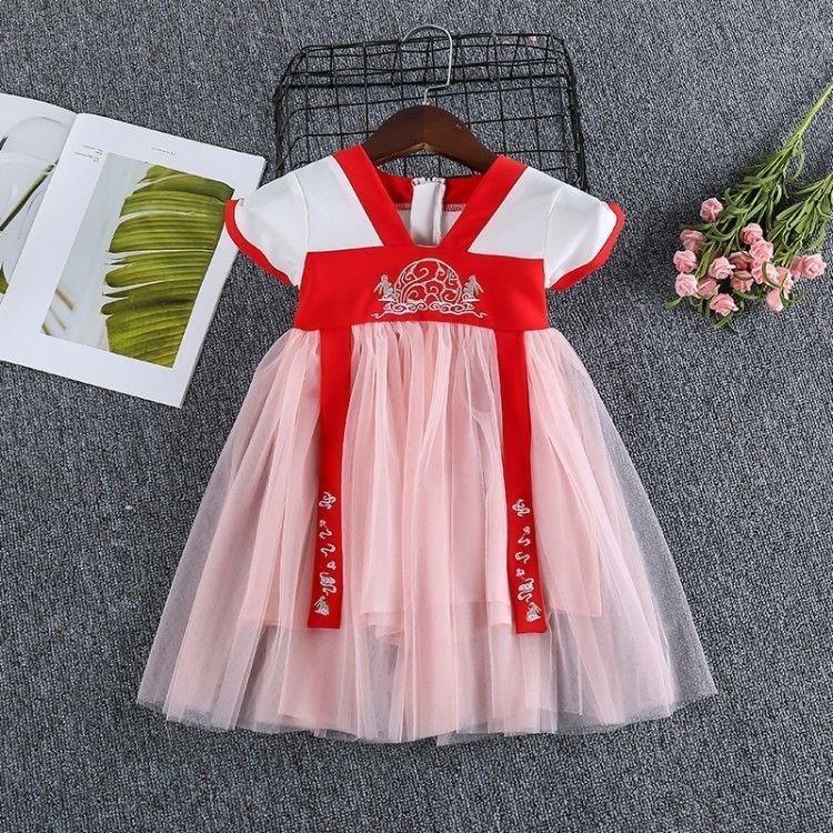 Baby Kids Girl Ancient Chinese Traditional Hanfu Dress White Crane ...