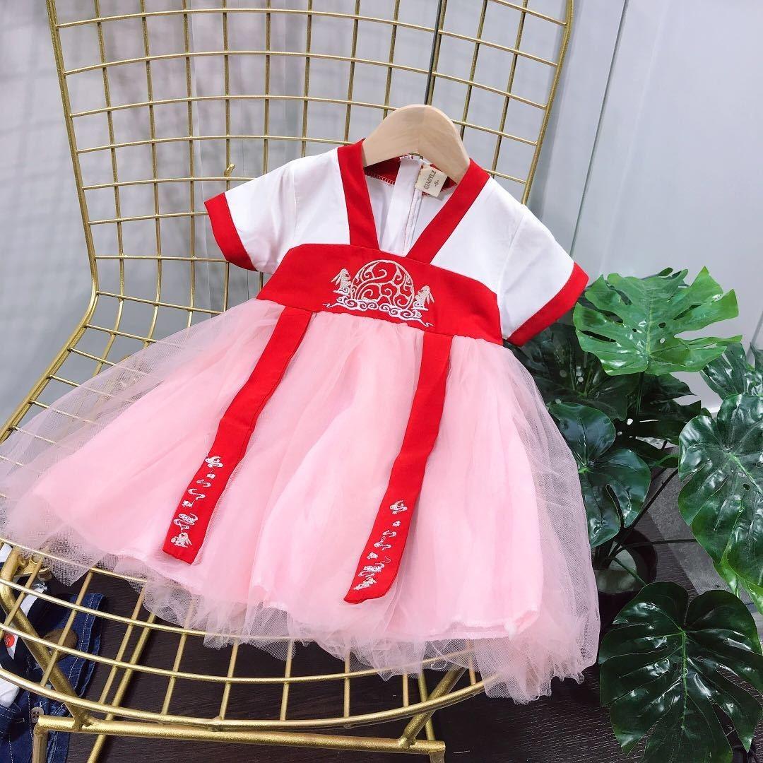 Baby Kids Girl Ancient Chinese Traditional Hanfu Dress White Crane ...