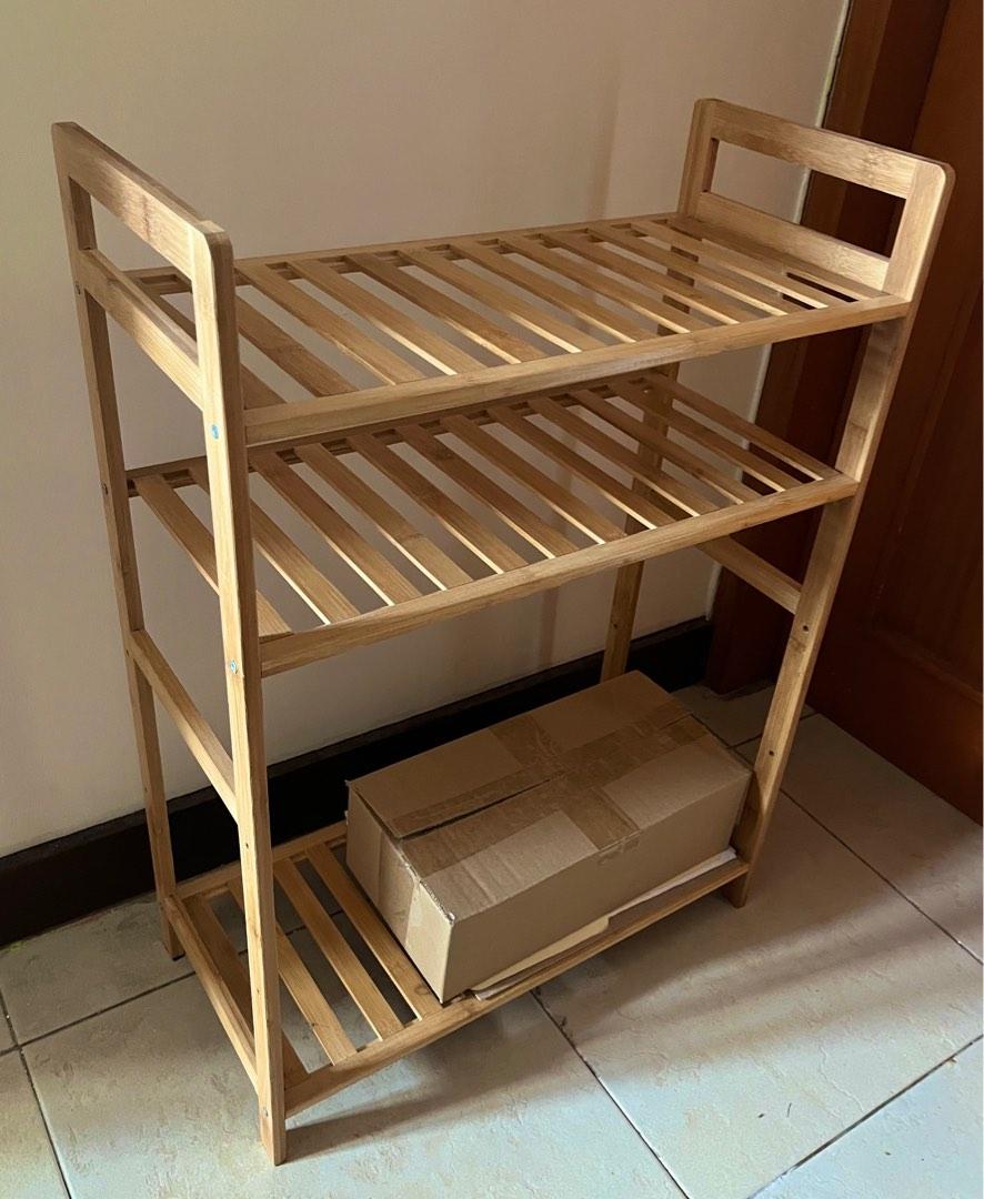 Bamboo shoe rack / multi-purpose rack, Furniture & Home Living ...