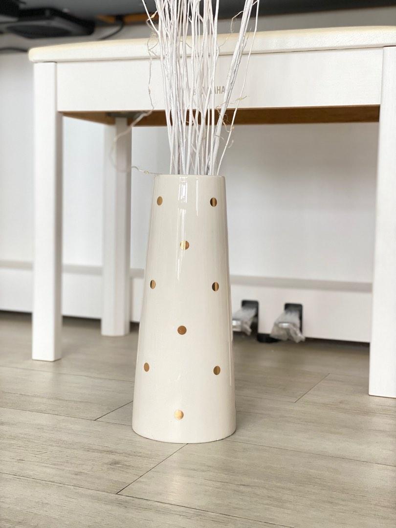 Beautiful tall polka dot vase, Furniture & Home Living, Home Decor ...