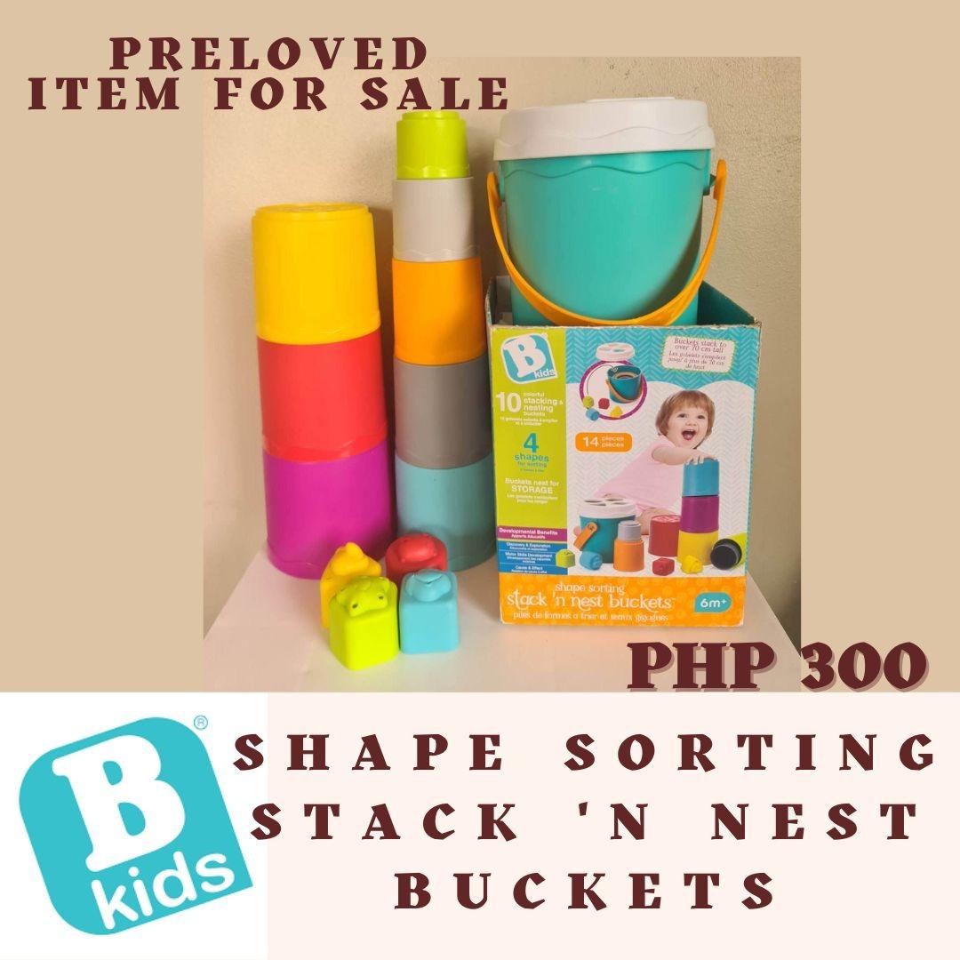BKIDS SHAPE SORTING STACK 'N NEST BUCKETS, Hobbies & Toys, Toys & Games ...