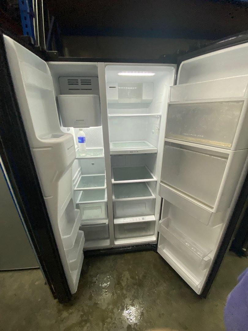 Black Sharp 3Ticks Door in Door Inverter Glass Door Side by Side Fridge ...