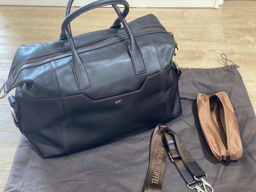 Braun Buffel Leather Duffel Bag, Men's Fashion, Bags, Backpacks on ...