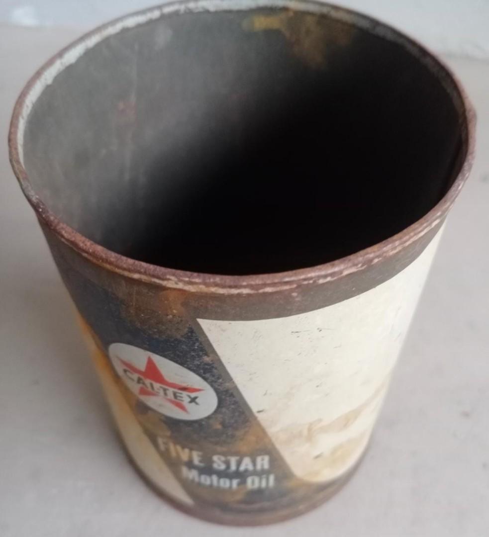 CALTEX , MOTOR OIL . VINTAGE COLLECTIBLE EMPTY TIN, Hobbies & Toys ...