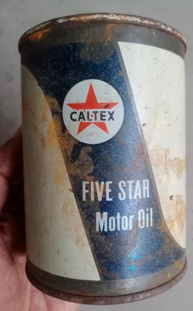 CALTEX , MOTOR OIL . VINTAGE COLLECTIBLE EMPTY TIN, Hobbies & Toys ...