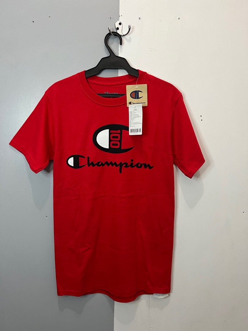 Champion print script (Red), Men's Fashion, Tops & Sets, Tshirts & Polo ...