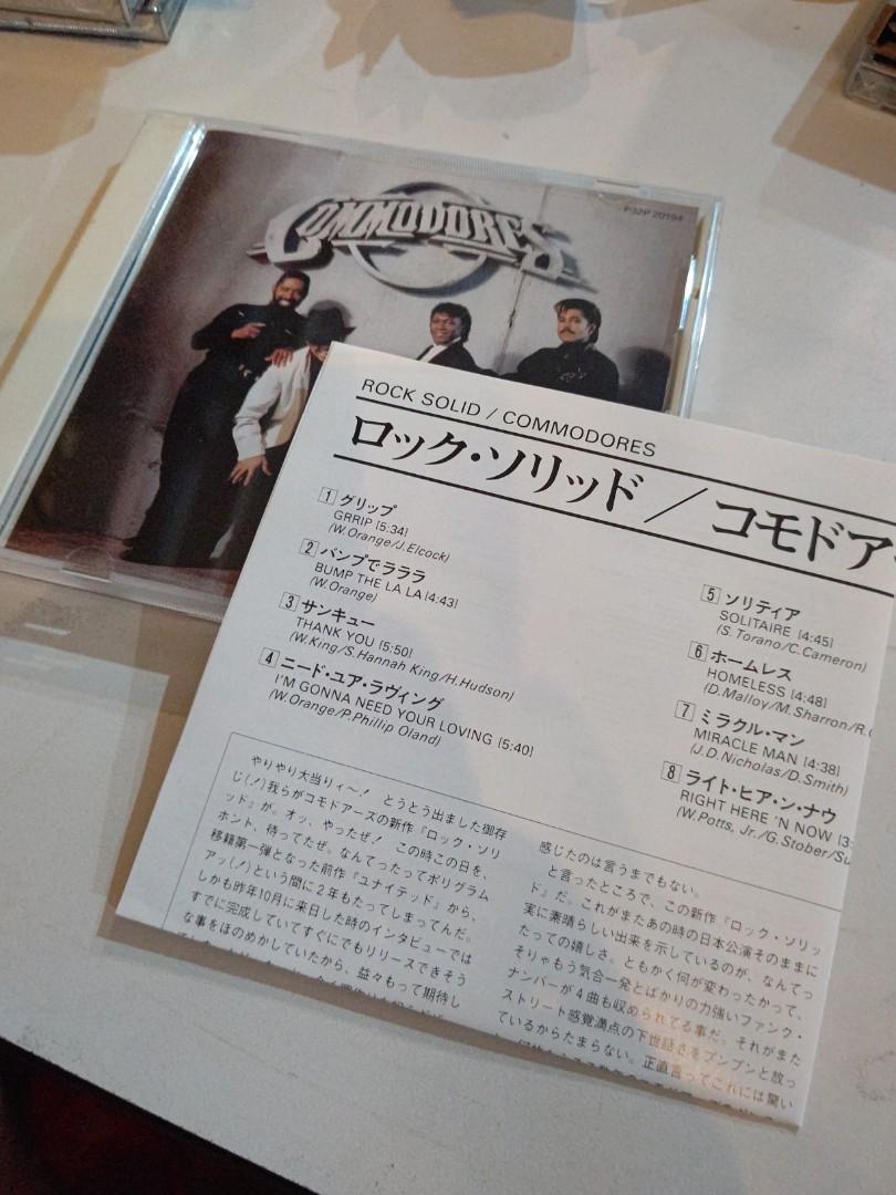 Commodores. Rock solid JAPAN CD 1988 3200YEN, 興趣及遊戲, 音樂樂器 & 配件, 音樂與媒體 ...