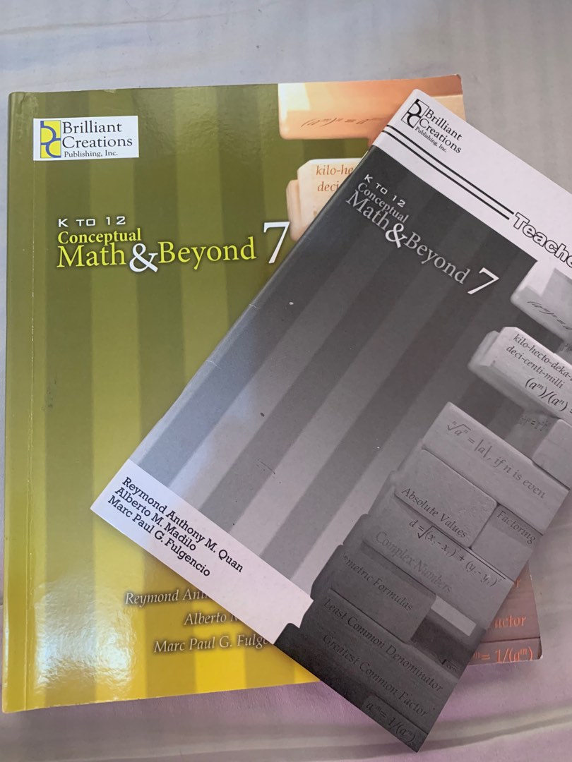 Conceptual Math and Beyond (Textbook and Teacher’s Manual), Hobbies ...