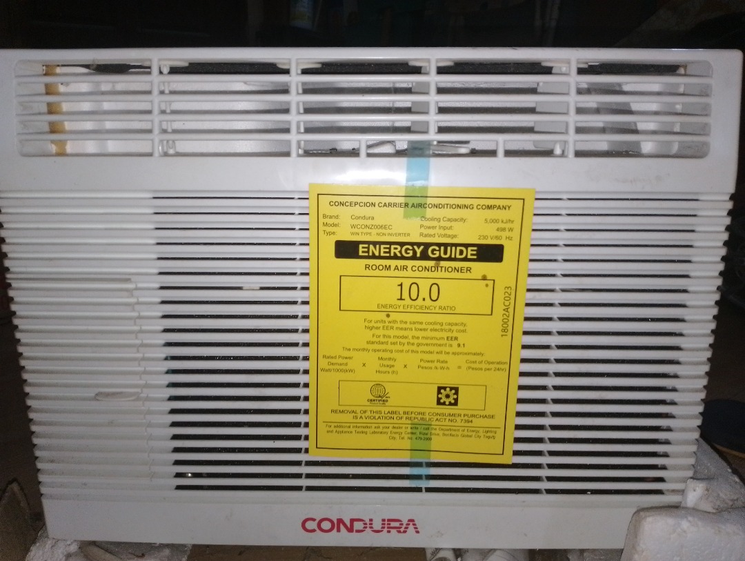 Condura Win Type non-inverter, TV & Home Appliances, Air Conditioning ...