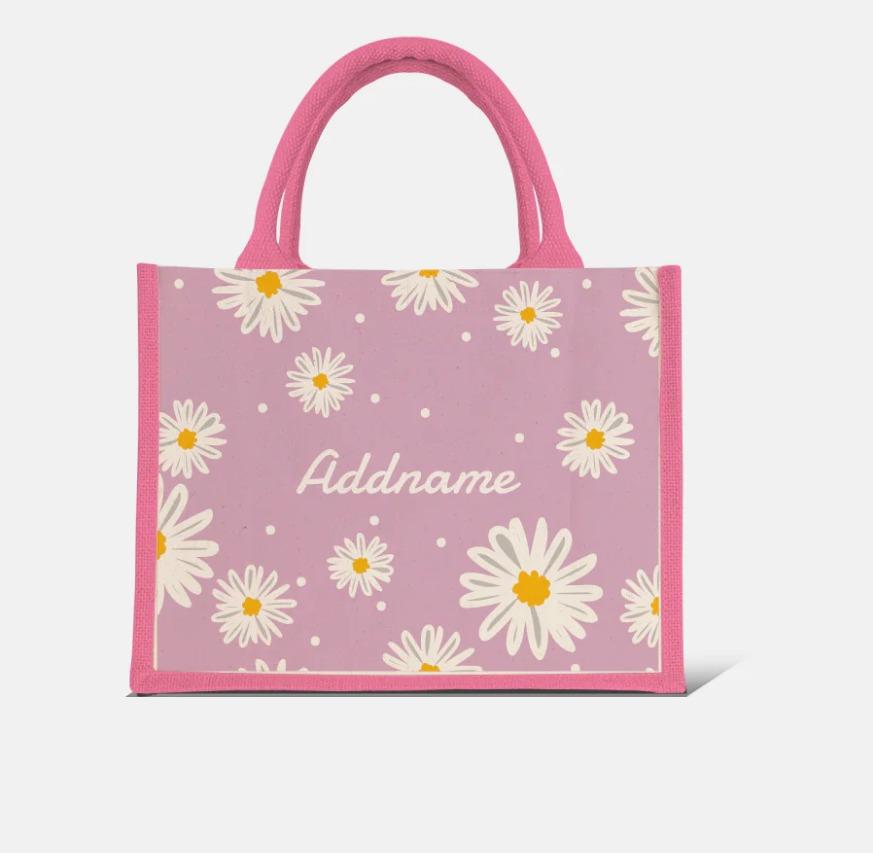 Daisy Maisy Personalised Jute Bag, Women's Fashion, Bags & Wallets ...