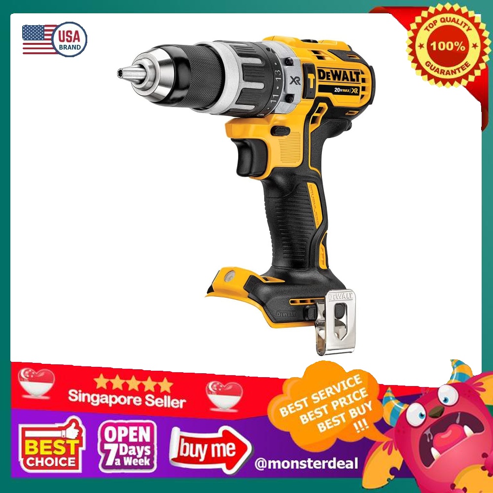 Dewalt DCD796 20V MAX XR Cordless Lithium-Ion Compact Hammer Drill ...