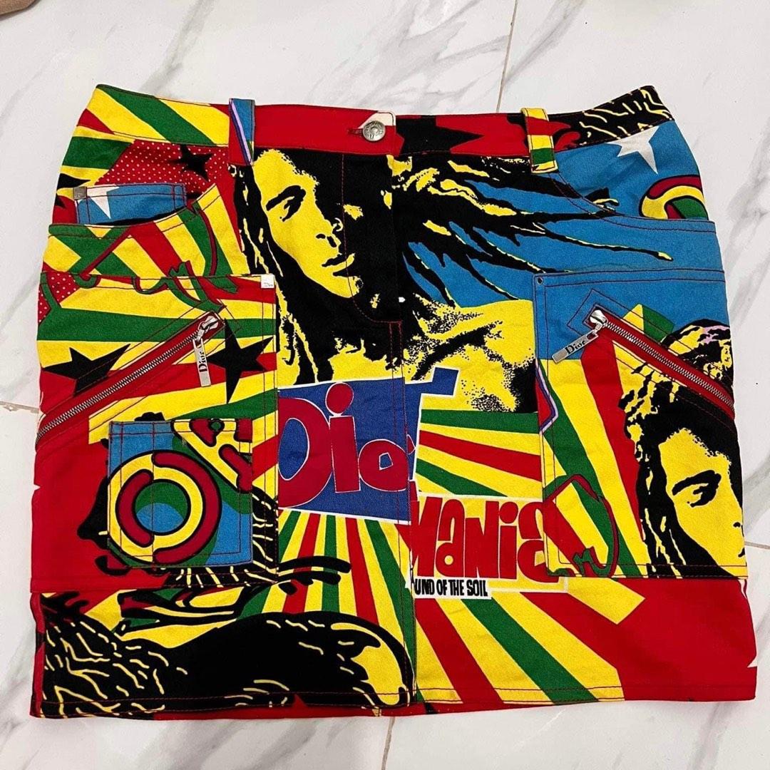 RESERVED! DIOR RASTA MANIA SKIRT, Luxury, Apparel on Carousell