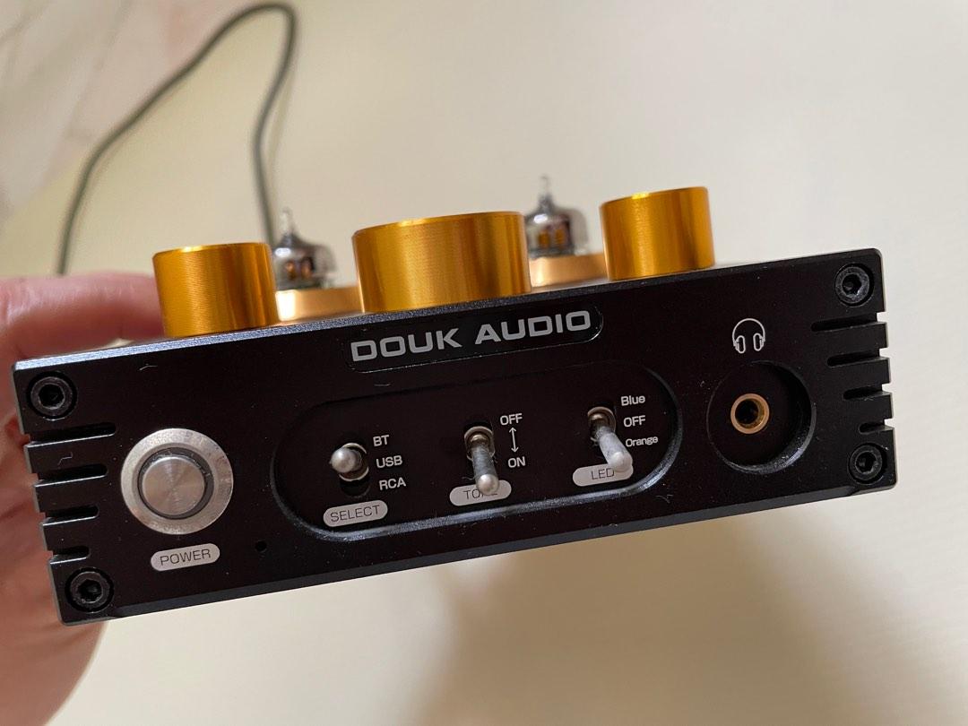 Douk Audio P1 JAN5654 Valve Tube Preamp Bluetooth 5.0 Bass Preamplifier Stereo Audio Headphone ...