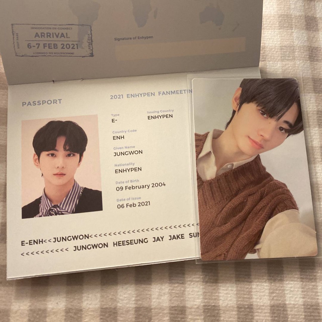 Enhypen enconnect sunghoon jungwon pc passport, Hobbies & Toys ...