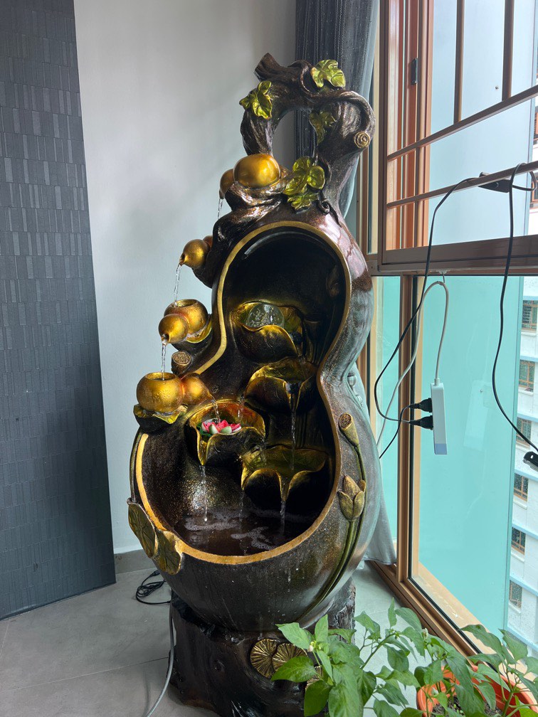Fengshui Hu Lu gourd water fountain, Furniture & Home Living, Home ...