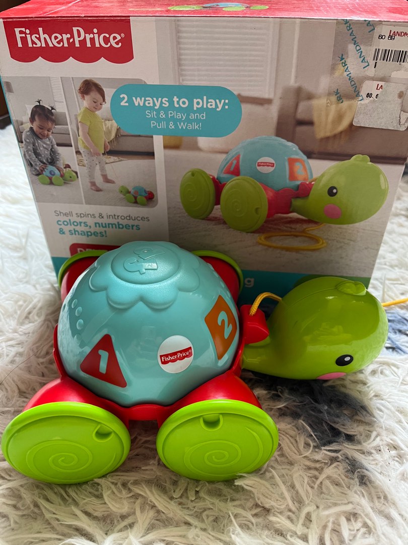 Fisher Price Pull Along Turtle, Babies & Kids, Infant Playtime on Carousell