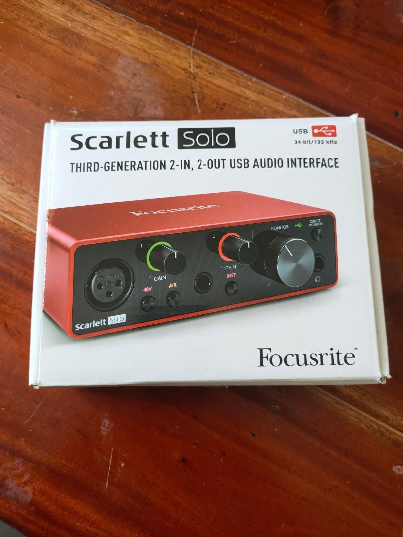 Focusrite Scarlett Solo 3rd gen, Audio, Other Audio Equipment on Carousell