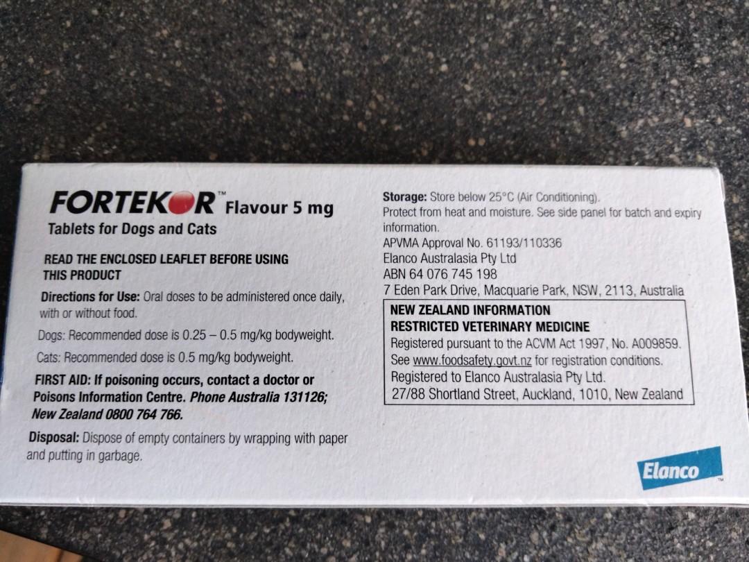 Fortekor flavour 5mg tablets for dogs and cats., Pet Supplies, Health ...