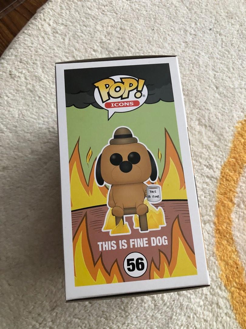 Funko Pop Meme This is Fine Dog Mascot Toy Collectible Icons, Hobbies ...