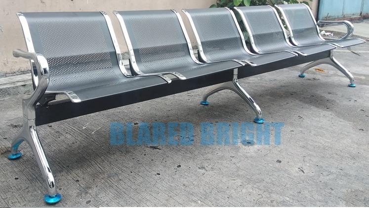 Gang Chair 5 seater Black Office Furniture Partition, Furniture & Home ...