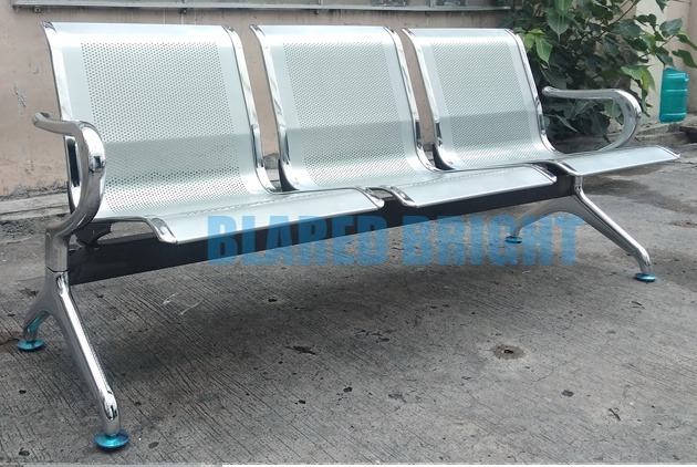 Gang Chair Silver 3seater Office Furniture Partition Blared, Furniture ...