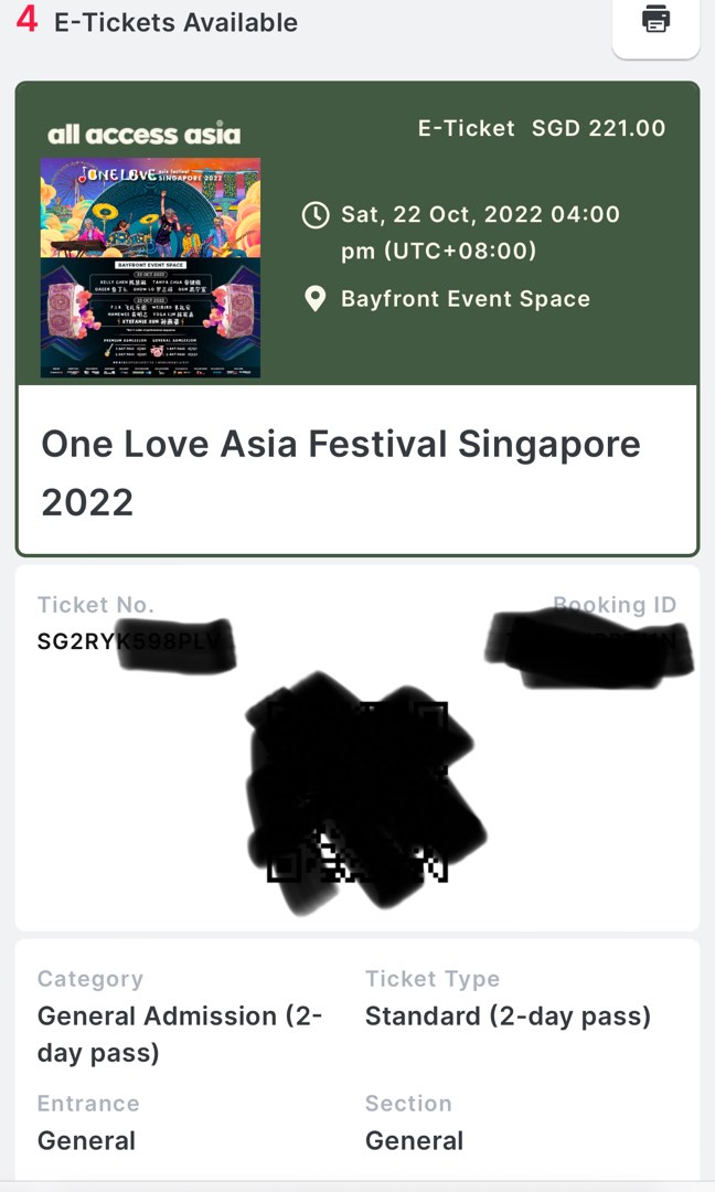 General 2 days ticket X 1, Tickets & Vouchers, Event Tickets on Carousell