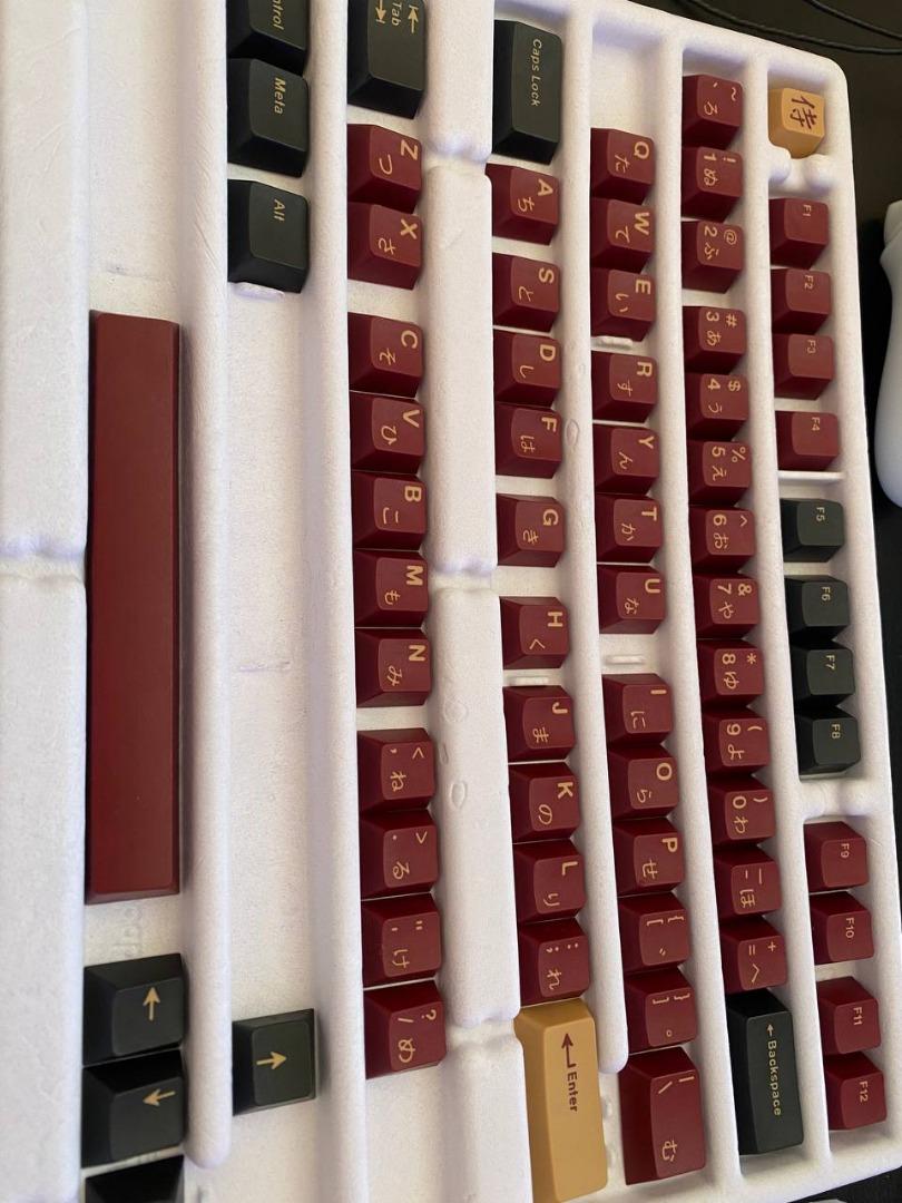 gmk red samurai 1800kit 最平gmk, 電腦＆科技, 電腦周邊及配件, 電腦鍵盤及相關產品 - Carousell