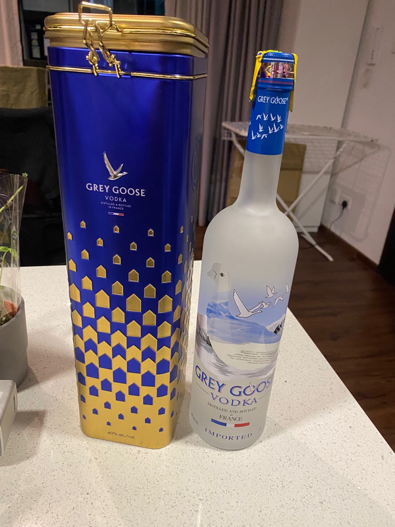 Grey goose 1L with commemorative box, Food & Drinks, Other Food ...