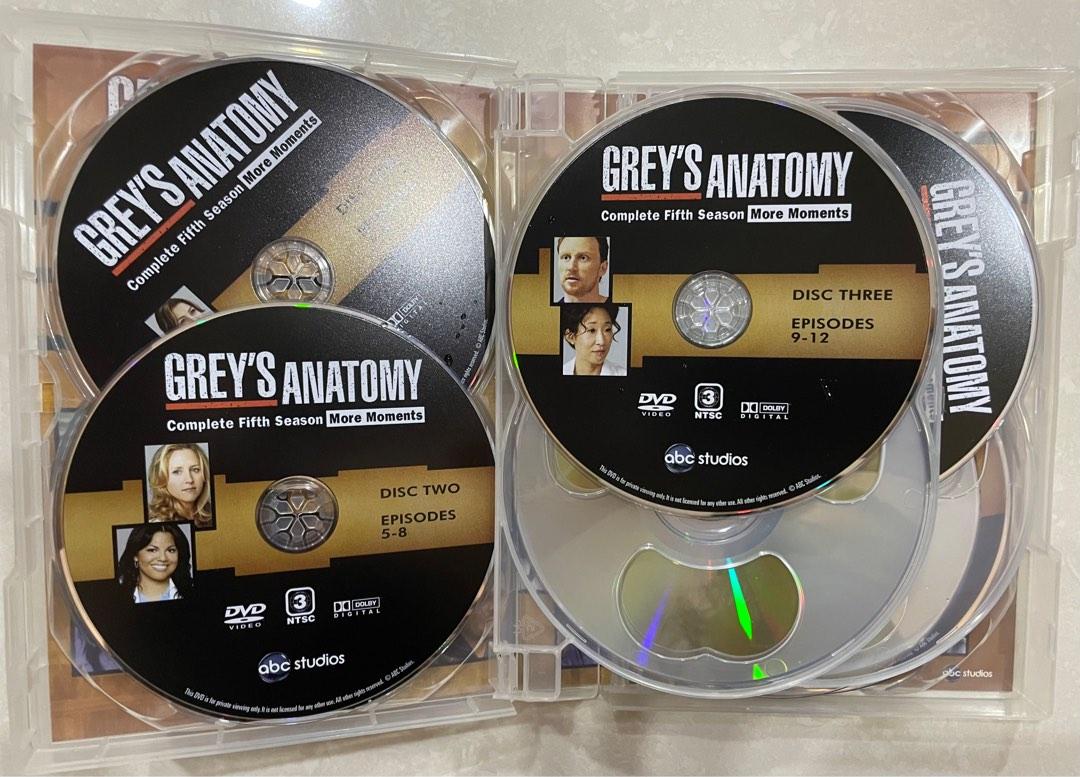 Grey’s Anatomy Season 1, 2, 3, 4, 5, Hobbies & Toys, Music & Media, CDs ...