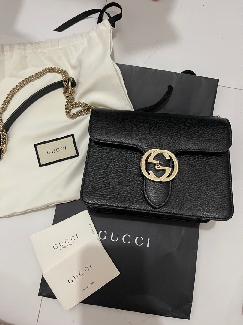 Gucci Interlocking Double G Bag, Luxury, Bags & Wallets on Carousell