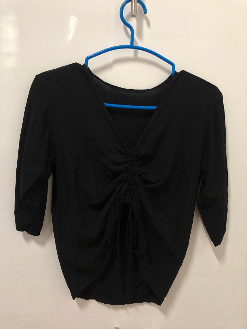 Half sleeve pull string top, Women's Fashion, Tops, Others Tops on ...