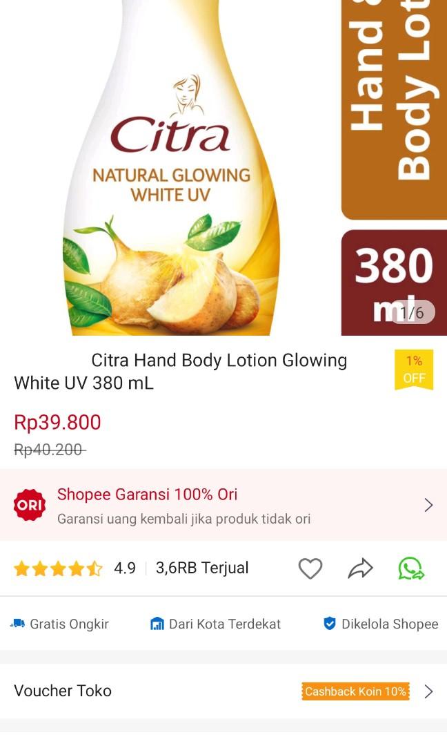 HAND BODY CITRA BENGKOANG 380 ML, Kesehatan & Kecantikan, Kulit, Sabun ...