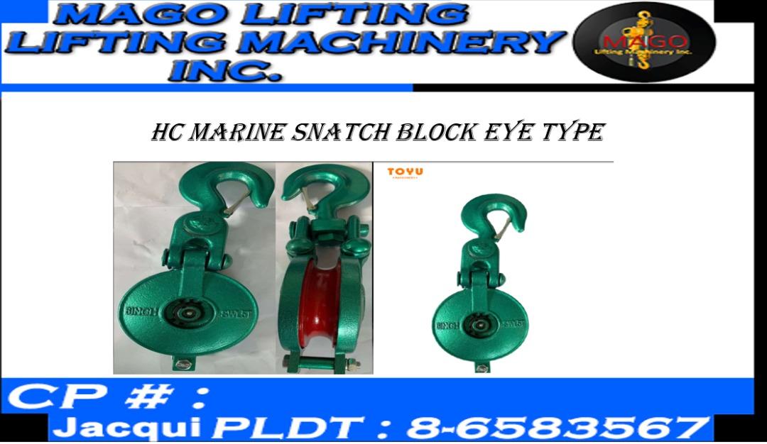HC Marine Snatch Block Eye Type, Commercial & Industrial, Construction ...