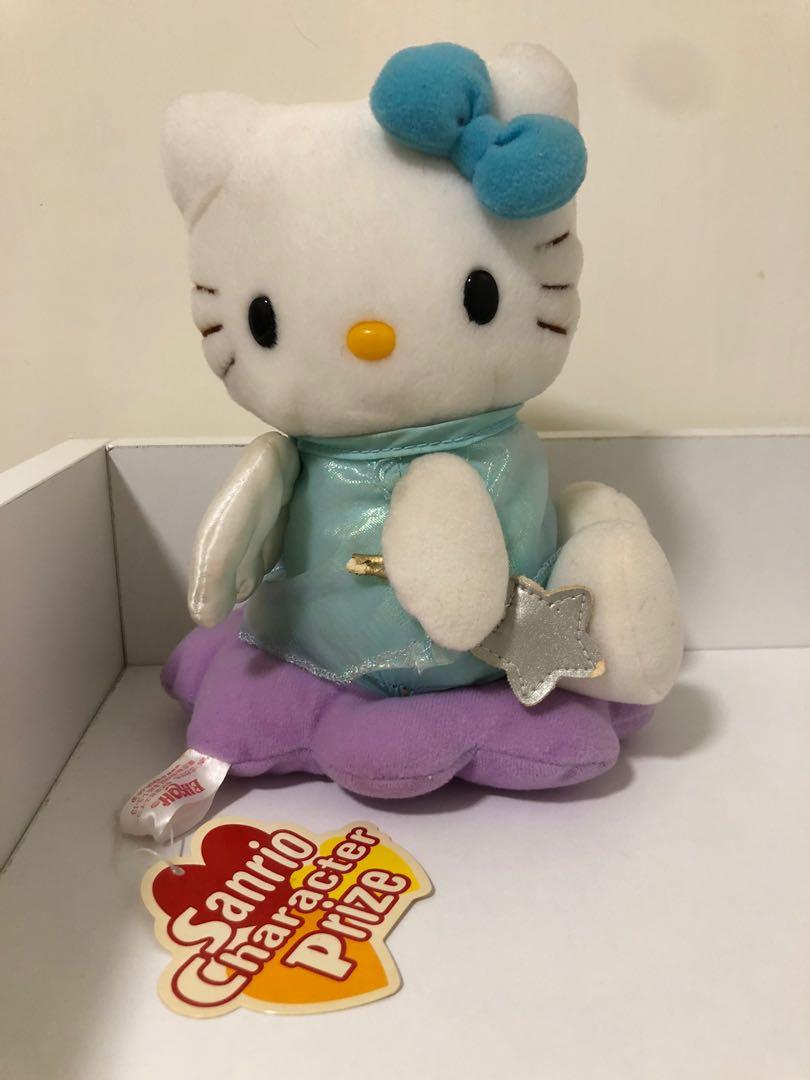 Hello Kitty 公仔 絕版 未剪tag sanrio character prize 雲朵星星棒翅膀天使藍紫色造型, 興趣及遊戲 ...