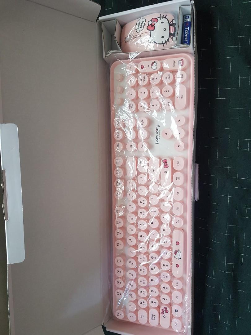 Hello kitty keyboard, 電腦＆科技, 手提電腦 - Carousell