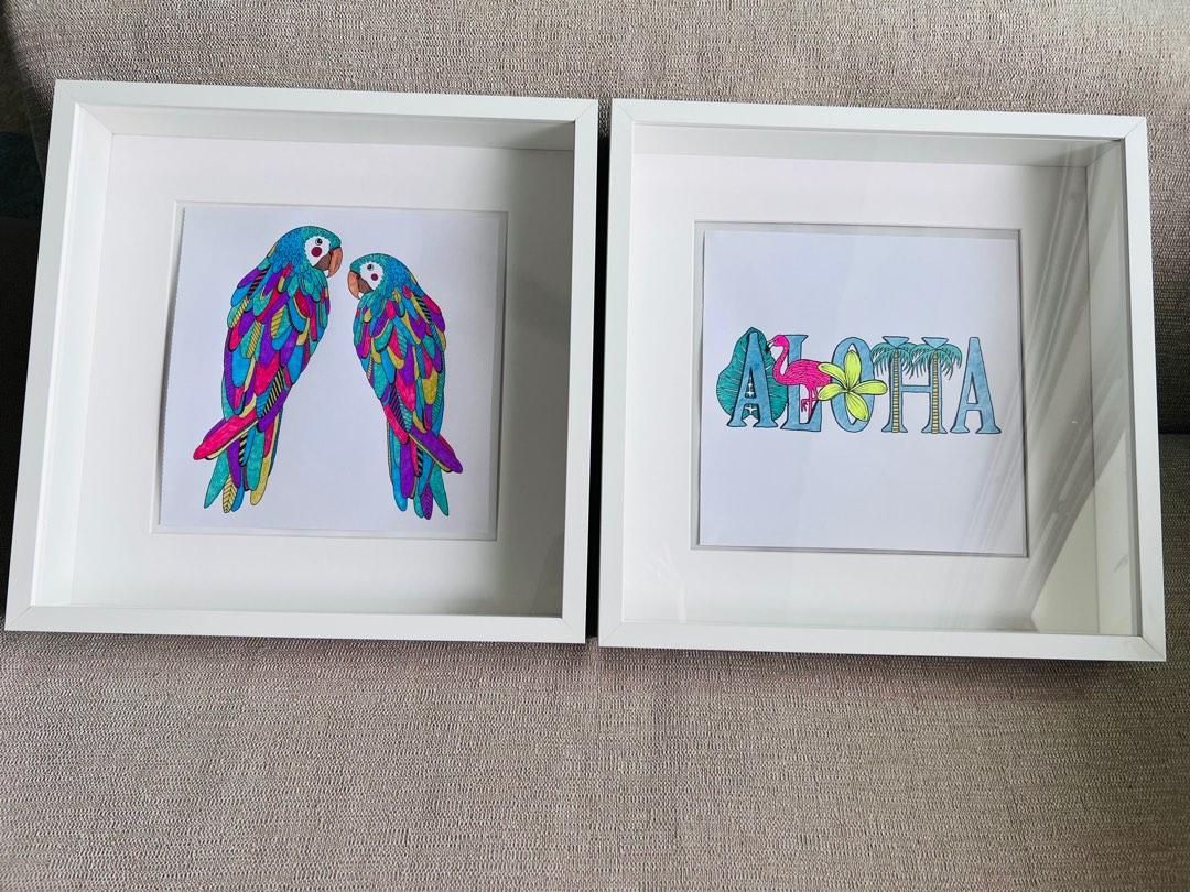 IKEA box frames (35x35cm), Furniture & Home Living, Home Decor, Frames ...