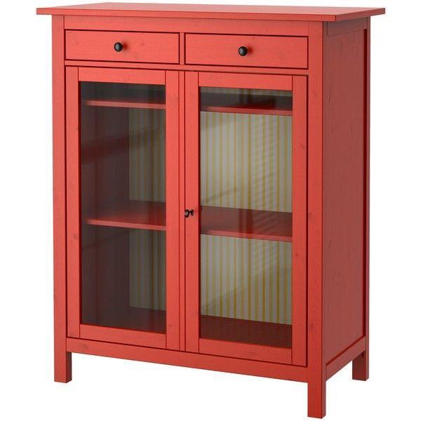 IKEA HEMNES Red Cabinet, 傢俬＆家居, 傢俬, 書櫃、櫃子及架 - Carousell