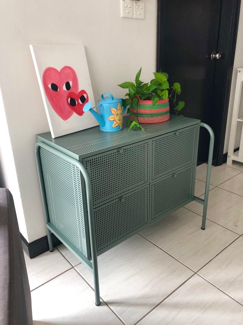 Ikea Nikkeby cabinet in sage green, Furniture & Home Living, Furniture, Shelves, Cabinets ...