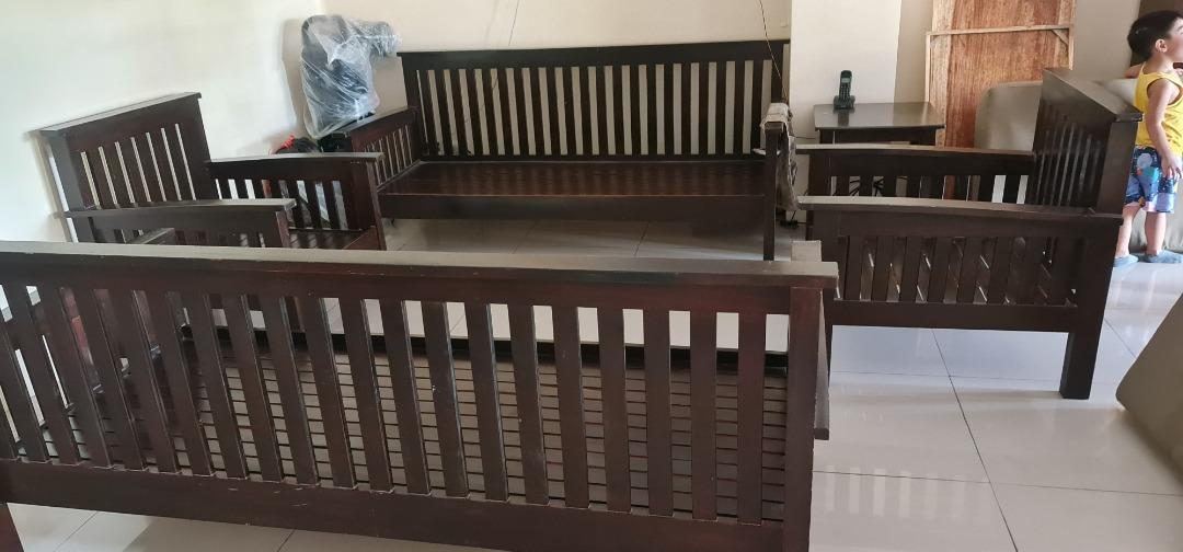 Mahogany Sala Set (Solid Wood), Furniture & Home Living, Furniture, Tables & Sets on Carousell