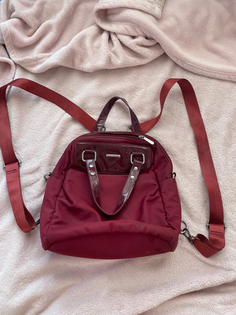 Maroon Backpack, Women's Fashion, Bags & Wallets, Backpacks on Carousell