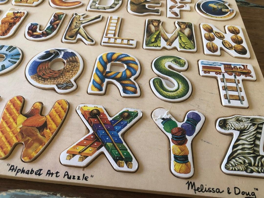 Melissa & Doug Alphabet Art Puzzle, Hobbies & Toys, Toys & Games on ...