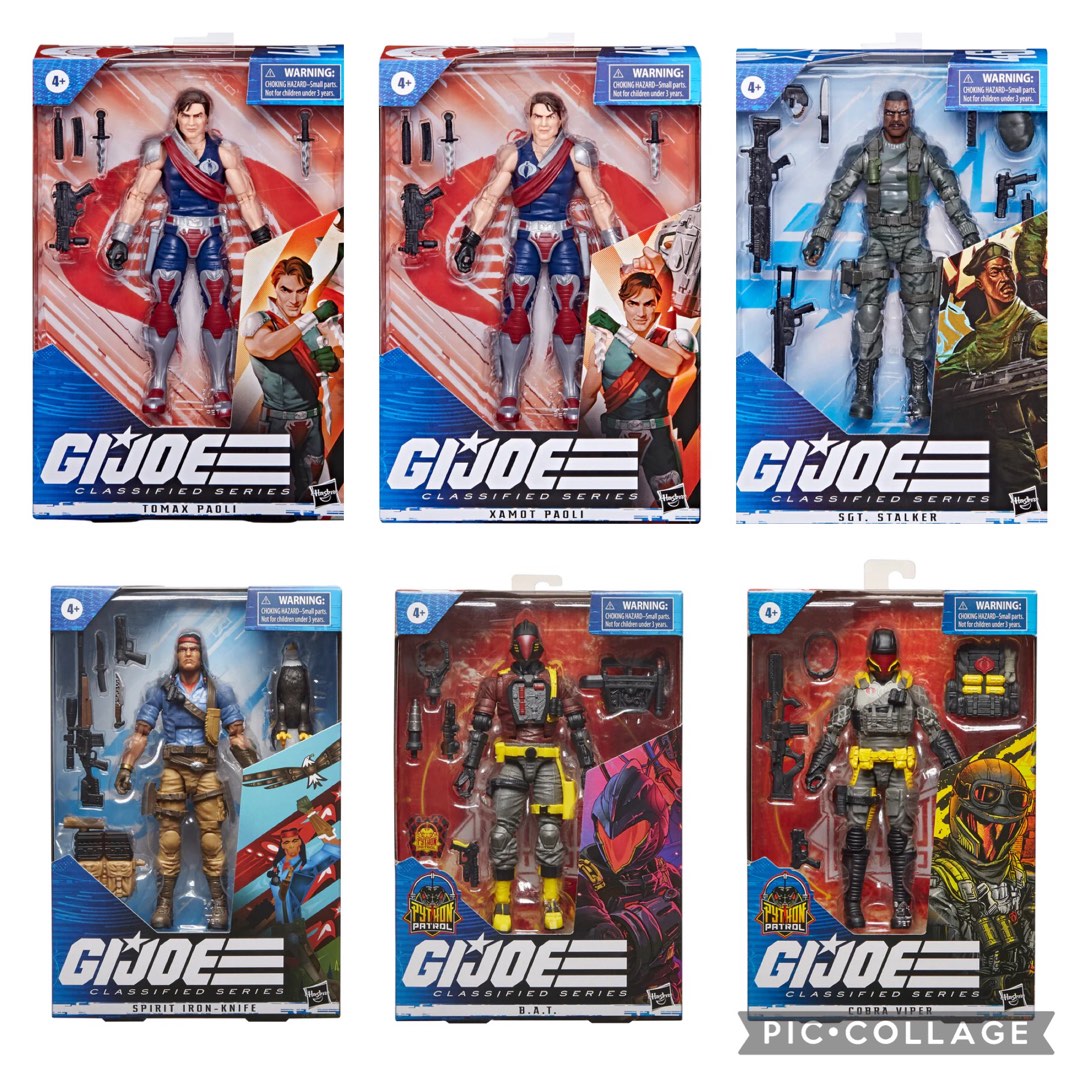 MISB G.I. Joe Classified Series Tomax Paoli, Xamot Paoli, Sgt. Stalker ...