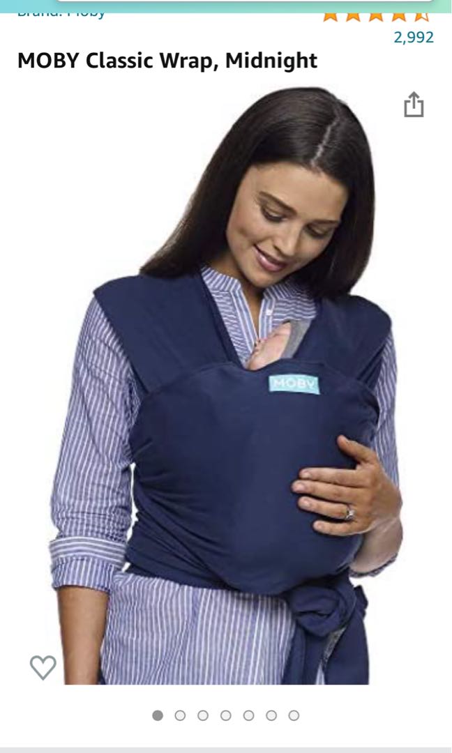 Moby Classic Wrap in Midnight Blue, Babies & Kids, Going Out, Carriers ...
