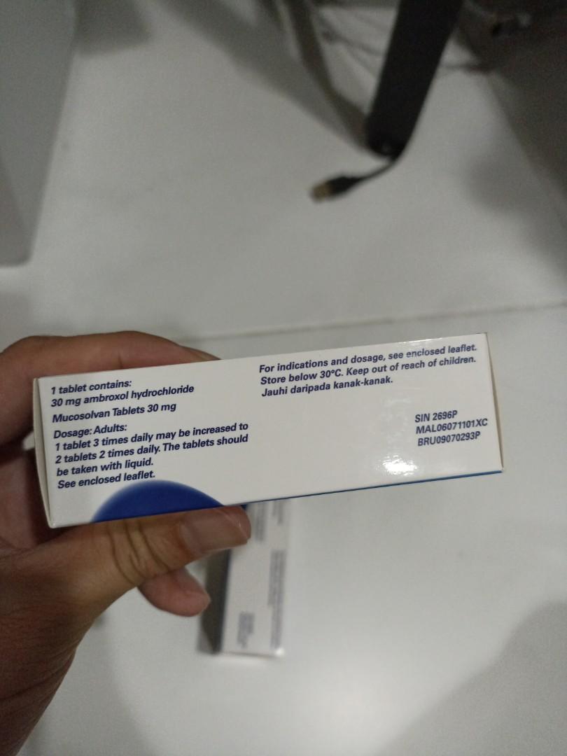 Mucosolvan Tablet 30mg, Health & Nutrition, Health Supplements ...