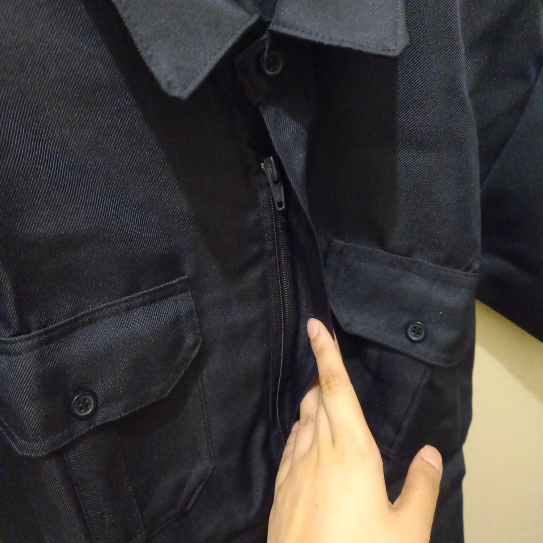 Navy blue police officer uniform polo, Men's Fashion, Tops & Sets ...