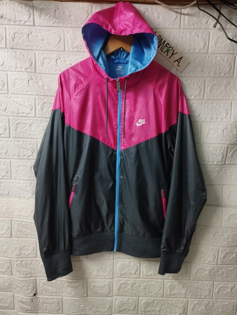 Nike two tone windbreaker with hoodie, Men's Fashion, Coats, Jackets ...