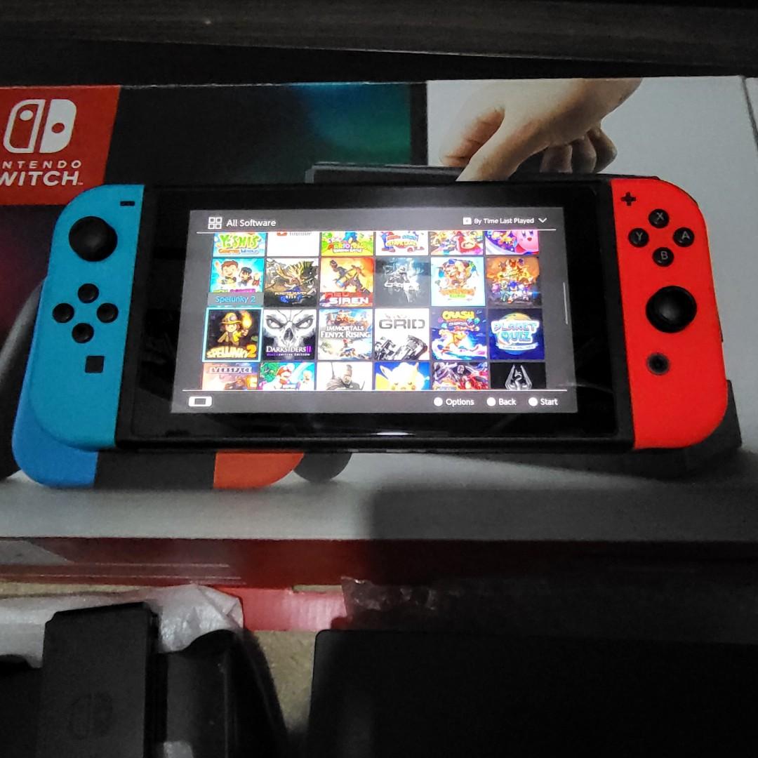 Nintendo Switch V1 Modded Atmosphere w/ 512gb sdcard w/ RCM Full Set w ...