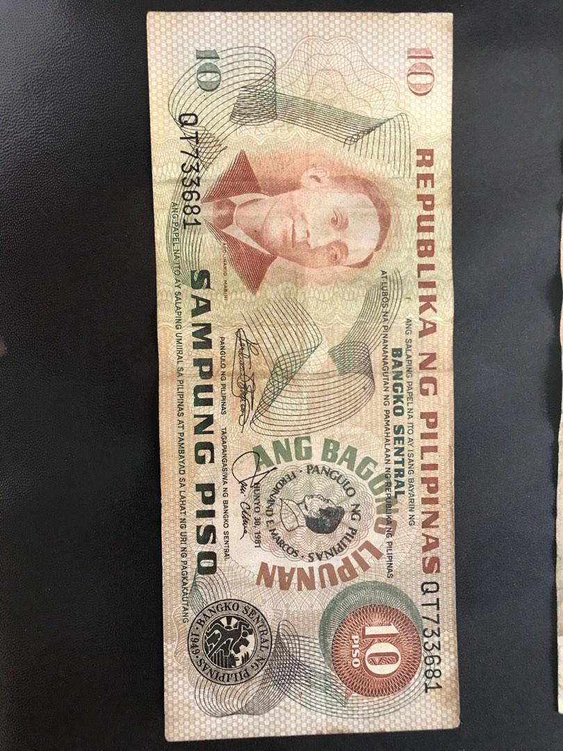 Old 10 peso bill, Hobbies & Toys, Memorabilia & Collectibles, Currency ...