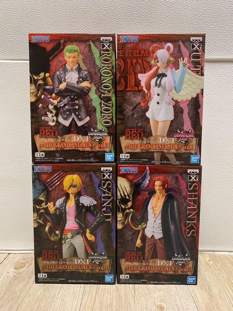 Gold Toei One Piece DXF Grandline Film Red Men Lady Figure Monkey D ...