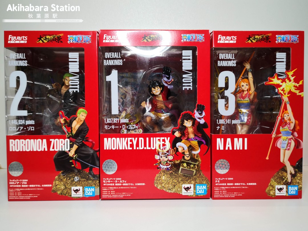 One piece wt100 figuarts zero set of 3 figure - Nami zoro luffy, Hobbies & Toys, Toys & Games on ...